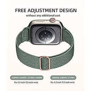 Charlam Compatible with Apple Watch Band 40mm 41mm 38mm for Women Girls, Cute Braided Stretchy Strap Comfortable Thin Elastic Nylon Wristbands for iWatch SE Series 8 7 6 5 4 3 2 1, 38 40 41 mm, B