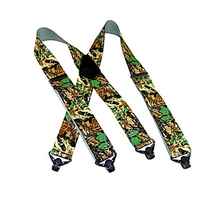 Holdup 2" Wide Outdoorsman Series Advantage Pattern Suspenders for Men with Composite Plastic USA Patented Gripper Clasp