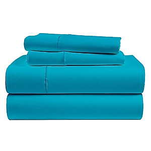 Luxora Bedding Heavy Wight 100% Egyptian Cotton, 1000 Thread Count Sheet Set Full Size Turquoise Blue Bed Sheets,8 Inches Deep Pocket