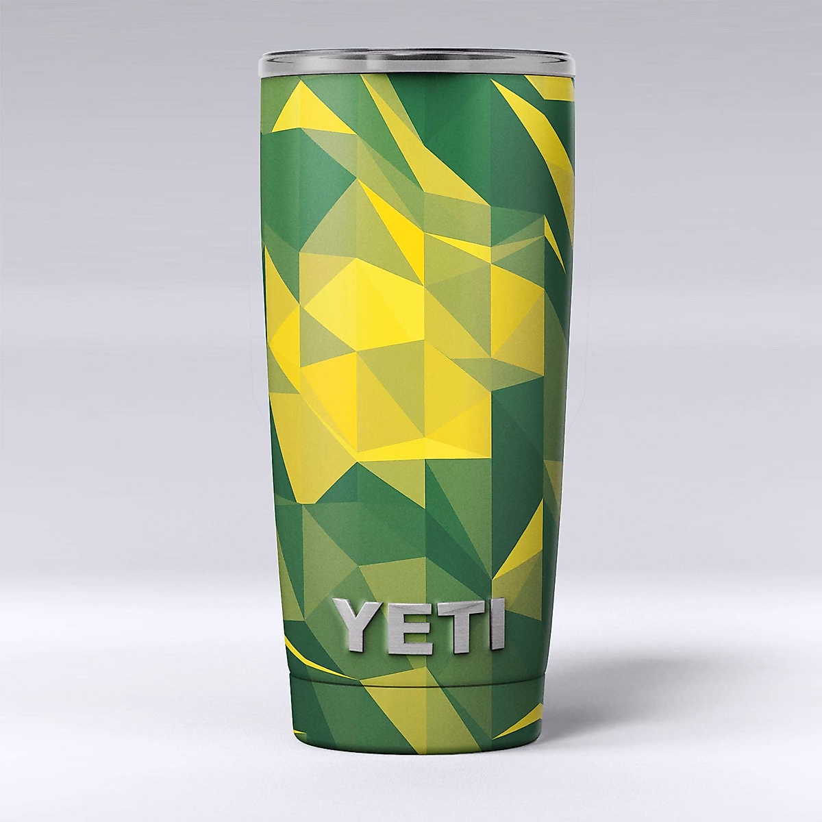 Design Skinz Green and Yellow Geometric Shapes - Skin Decal Vinyl Wrap Kit Compatible with The Yeti Rambler Cooler Tumbler Cups