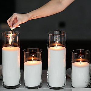 4.5kg/10 lb Pearled Candle Sand in Bulk Bucket +200 Wicks Included for Wedding Decor, Scent-Free Pearled White Wax, Non-Toxic Powder, Long-Lasting 600 Hours of Burning time, Ideal for Event Planners