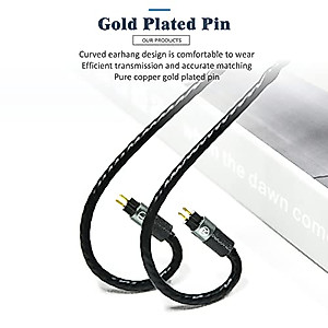0.78mm 2Pin 5N OFC Copper+Graphene Earphone Replacement Cables for Audeze iSINE20 LCDi3 LCDi4 64audio A12t U12t DUNU SA6 SA3 DM480 UM 3DT MEXT 2HT Oriolus Blessing2 KXXS (4.4mm Plug, 0.78mm 2Pin)