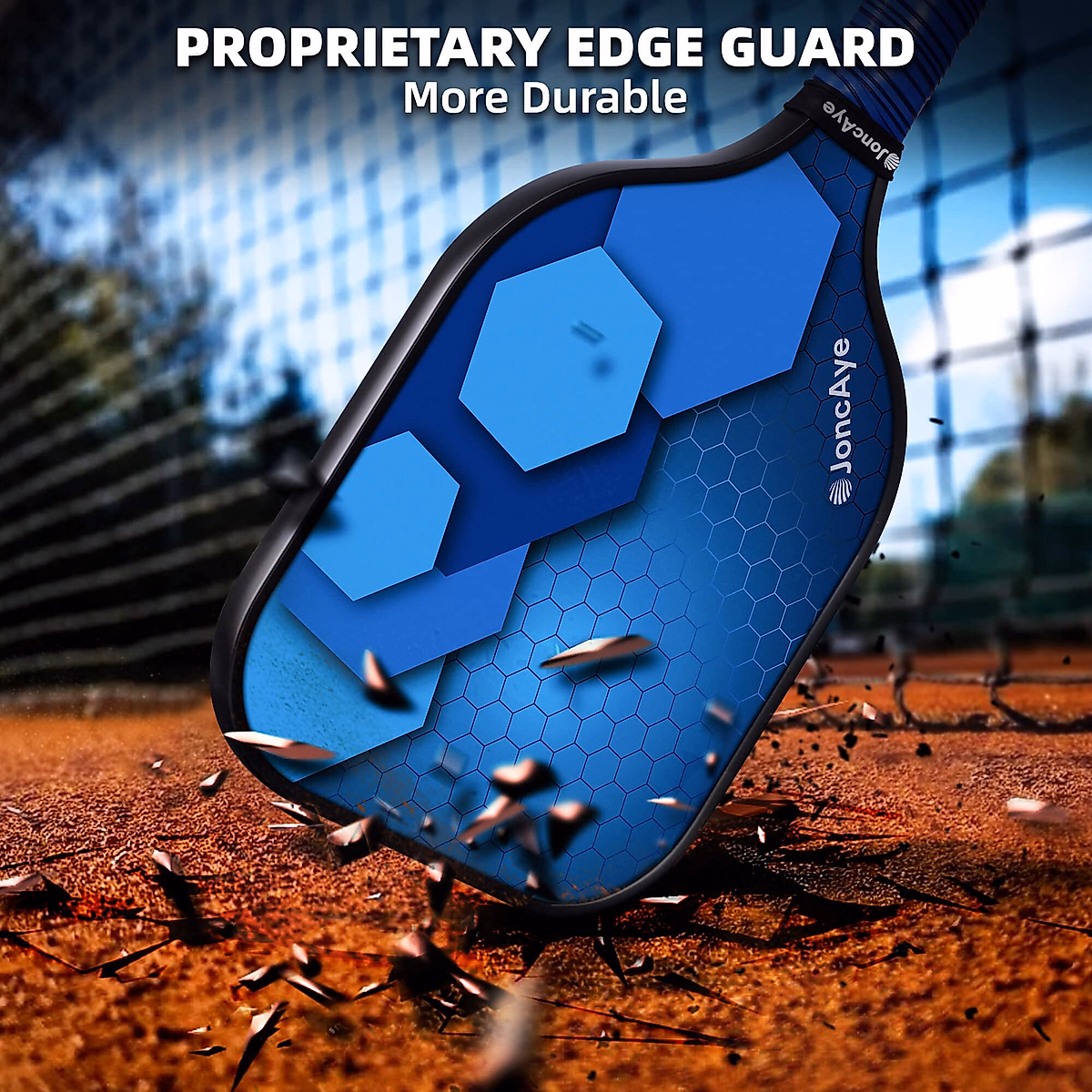 JoncAye Pickle-Ball Paddle Set of 4 USAPA Approved Rackets and Balls w/Racquet Bag, Grip Tape, Ball Retriever | Pickle-Ball Equipment for Outdoor Indoor Play, Pickleball Kit for Beginner