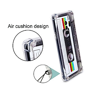 FAteamll Case for Galaxy S9 Plus,with Reinforced Corners TPU Soft Bumper Retro Cassette Tape Case Compatible with Samsung Galaxy S9+