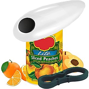 Electric Can Opener, One-Touch Switch Can Opener, Safe Smooth No Sharp Edges Can Opener for Almost Size Can, Can Opener Electric Best Kitchen Gadgets for Chefs, Arthritis and Seniors