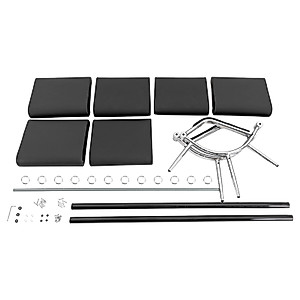 LOYALHEARTDY Waiting Room Chairs 3 Seat Reception Chair Black PU Leather Chair Office Furniture Guest Seating Lobby Conference Reception Chairs Visitor Guest Sofa (3-seat, Black)