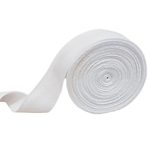 Losita 1 inch X 5 Yards Natural Cotton Twill Tape Herringbone Soft Fabric Webbing Strap Ribbon, Bias Binding for Sewing Gift Wrapping DIY Cloth Bag Holders Blanket Edge Supplies (White)