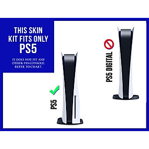OCEAN BLUE Vinyl Decal Mod Skin Kit by System Skins - Compatible with PlayStation 5 Console (PS5)