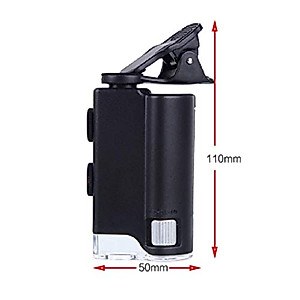 Magnifier High Magnification 100 Times Mobile Phone Magnifier Optical 60 Times LED Light High Magnification Portable Microscope Toys Games Hobbies