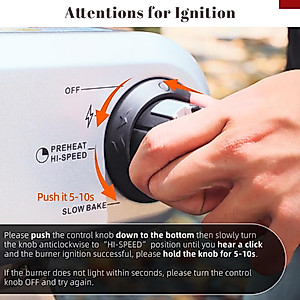 INFOOD Propane Pizza Oven, Silver Pizza Oven Outdoor, Portable Gas Ovens, Outdoor Kitchen, Accessories with Pizza Stone, Pizza Cutter, Storage Bag, for Picnic, BBQ and Party