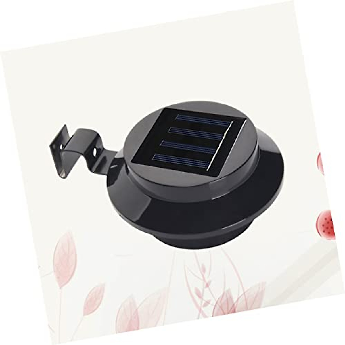 Uonlytech Outdoor Lantern 3 White Yard Gutter Lights Outdoor Post Fence Roof Lamp Warm Light Environmental Black Solar LED Wall/Cap Step Garden for Powered Led Outdoor Lights