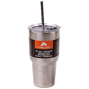 CocoStraw Straw Hole Flip LID for 30 oz Stainless Steel Vacuum Cups Ozark Trail Tumbler Rambler Brand Spill Proof LEAK FREE