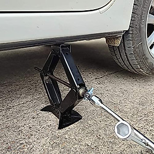 1/2" Scissor Jack Adapter Drill Adapter for Use with 1/2 Inch Drive/Impact Drills/Ratchet or Standard Drive Sockets or 13/16 Inch Lug Wrench/Tire Iron Make Your Scissor Jacks Lifting Easier (1)