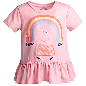 Peppa Pig Toddler Girls T-Shirt and Leggings Outfit Set Pink/Blue 4T