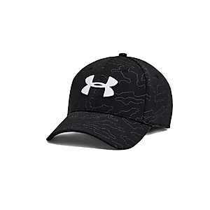Under Armour Men's UA Printed Blitzing Stretch Fit Cap, Black/White - L/XL