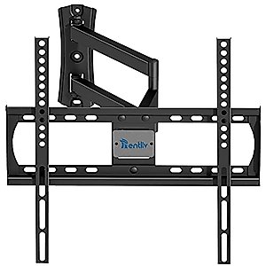Rentliv TV Wall Mount TV Bracket, Swivels Tilts TV Mount with Heavy Duty Extended Arms for 26-55 Inch TVs Up to 99 LBS, Max VESA 400x400mm, Easy Single Stud Installation TV Hanger