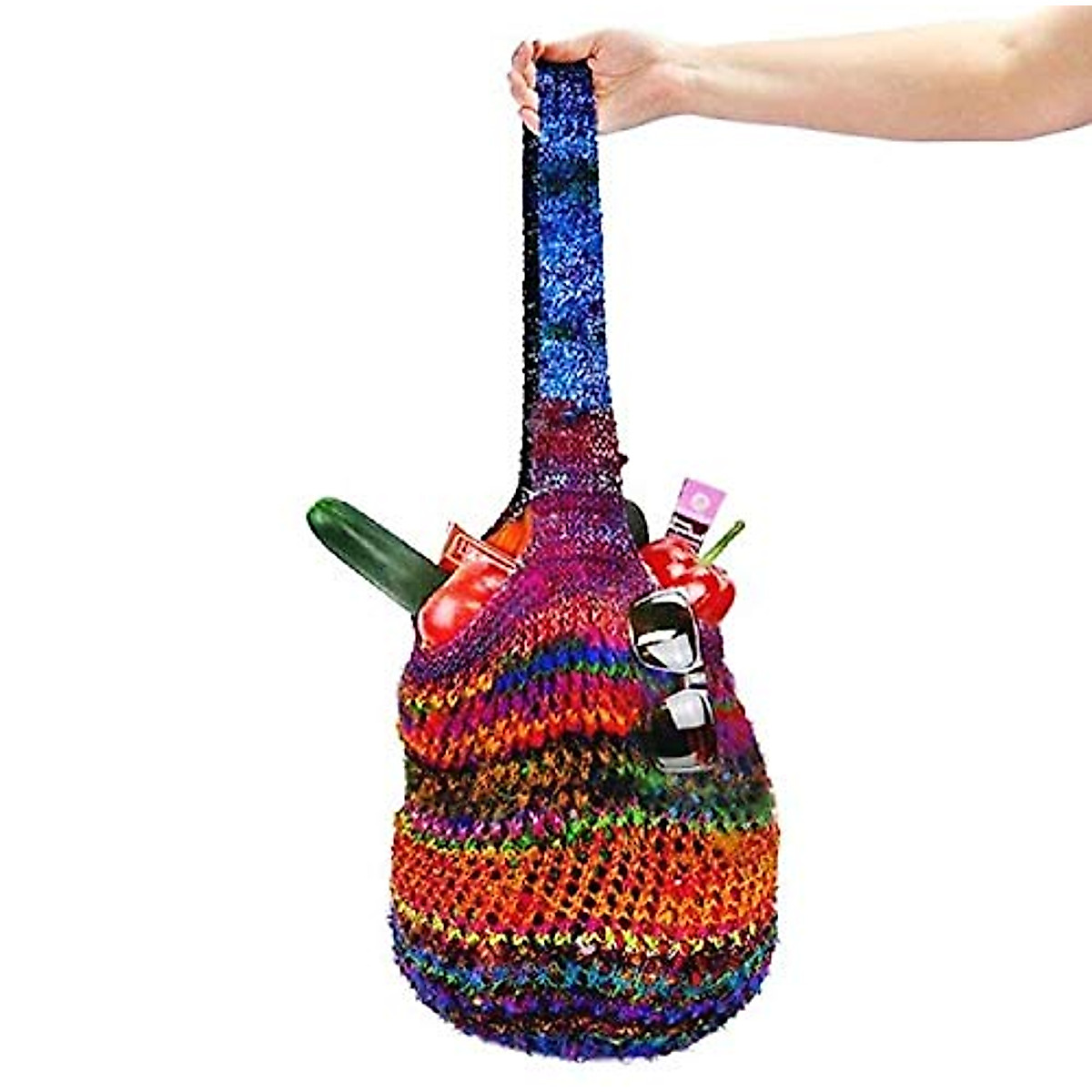 Revolution Fibers Recycled Sari Silk Yarn, Multi-Color Pure Silk Yarn, Made from Handspun Used Sari Fabric Ribbon Scraps, Rainbow Yarn for Knitting, Weaving & Crocheting 100 Grams per Ball (2-Pack)