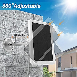 Arlo Camera Solar Panel Charger, Compatible with Arlo Pro4, Pro3, Floodlight, Pro 5S, Ultra 2, Ultra Cameras, 13ft/4m Cable, 6V4.5W Fast Battery Charging 3Pack