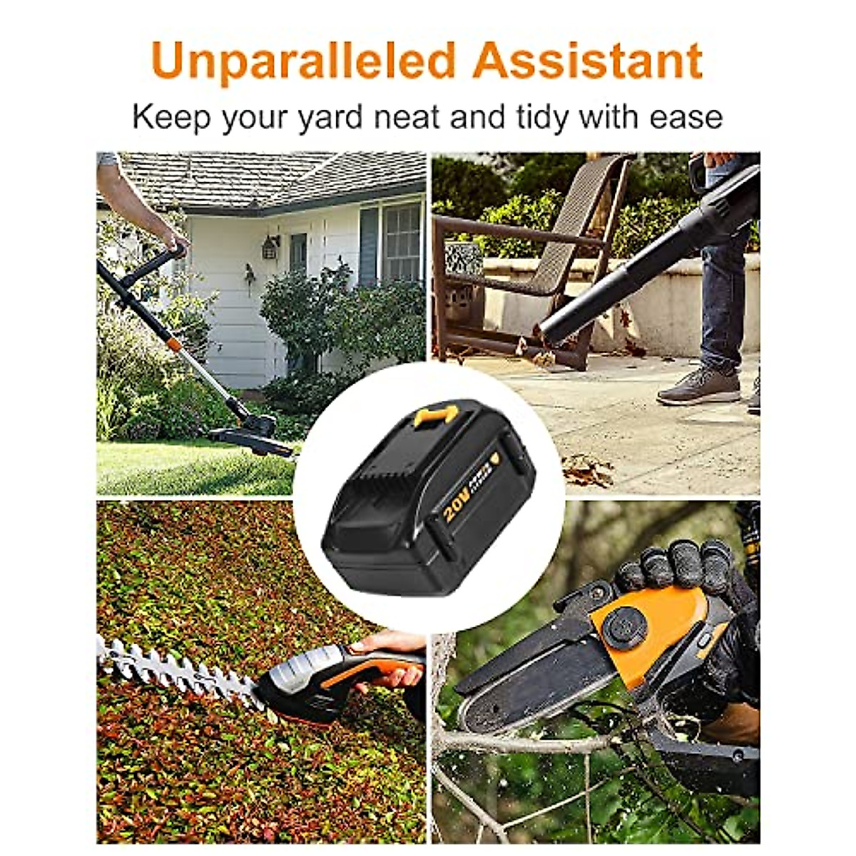 Lenoya 6.0Ah 2Packs Replacement for Worx Battery 20V WA3520 WA3525 WA3540 PowerShare for WA3884 WG322 WG381 WG320 WG540s WG154 WG163 WG160