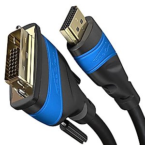 HDMI DVI Adapter Cable with A.I.S. Signal-Interference Protection – 25ft (bi-Directional DVI-D 24+1/HDMI Monitor Cable, Connect HDMI Device to DVI Monitor or vice Versa, Full HD/1080p) by CableDirect