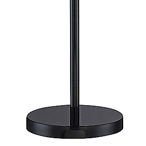 360 Lighting Bingham Modern Torchiere Standing Floor Lamp 71 1/2" Tall Black Metal 3-Light White Shade Decor for Living Room Reading House Bedroom Home Office House