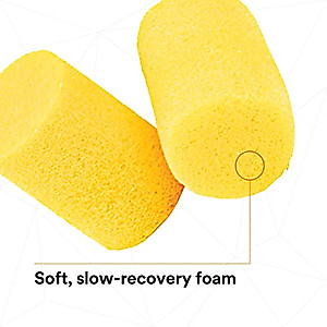 3M Ear Plugs, 30 Pairs/Box, E-A-R Classic 310-1060, Uncorded, Disposable, Foam, NRR 29, For Drilling, Grinding, Machining, Sawing, Sanding, Welding, 1 Pair/Pillow Pack,Yellow