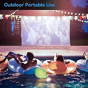 Mini Projector, 1080P HD Portable Projector Outdoor Home Theater Movie Projector with HDMI/USB/SD/AV for iOS/Android/Windows/PS5/Computer/TV (no WiFi)