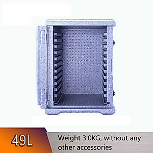 Opaeroo Insert Tray Type Styrofoam Boxes Baking Tray Special Box with Thermometer EPP Foam Insulated Box 49 Liters