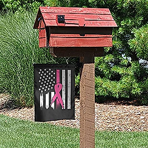 Breast Cancer Awareness Flag Double Sided Breast Cancer Home Garden Flag for Patio Lawn Home Outdoor Decor,12" X 18" (Breast Cancer Awareness)
