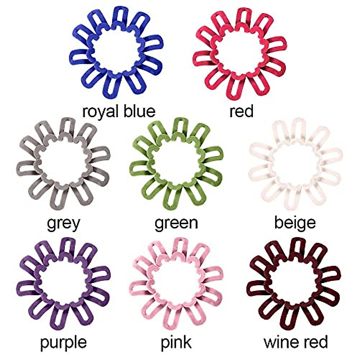 okdeals Flocking Clothes Rack Creative Storage Holder Antislip Household Easy Hook Closet Organizer 10PCS(Grey)