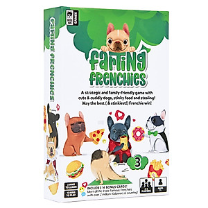 Farting Frenchies - Fast-Paced Strategic Card Game for Kids & Adults - Simple Setup, 20 Min Playtime, 2-4 Players, Ages 7+