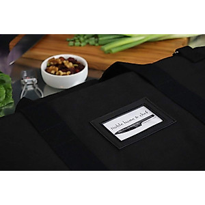 Waxed Canvas Chef Knife Bag Holds 19 Knives PLUS Knife Steel Meat Cleaver and Large Storage Compartments! Our Most Durable Professional Line Knife Carrier Includes Custom Padlock! (Bag Only) (Black)