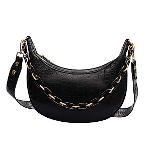 Women's Crossbody Bag Dumpling Crossbody Bag U package(black)