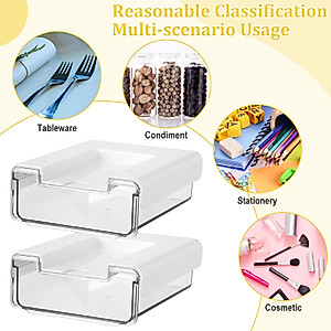 Geetery 8 Pcs Self Adhesive Slide Out Attachable Drawer Tray Under Desk Drawer Table Hidden Storage Mounted Desktop Pencil Holder Tray Drawers Up to 11 lbs Organizer for Office Home School Kitchen