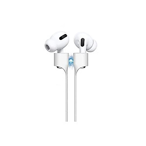 BUISAMG Magnetic Anti-Lost Straps for AirPods, Soft Silicone Sports Lanyard, Neck Rope Cord -(4-Pack) Wireless Headphones Anti-Lost Rope (Green Pink White Blue)