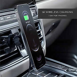 Satechi Magnetic Wireless Car Charger (Qi Wireless Charging) 7.5W Air Vent Mount - Compatible with iPhone 16 Pro Max/16 Pro/16/16 Plus, iPhone 15 Pro Max/15 Pro/15/15 Plus and More