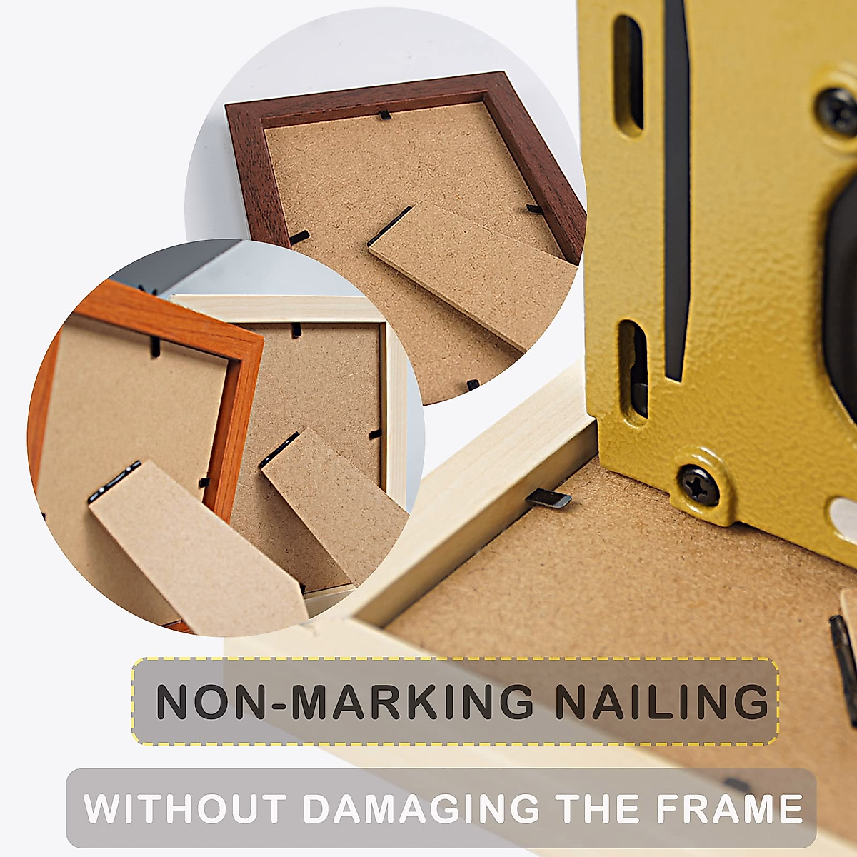 HM515 Point Driver, Manual Framing Tool with 1000PCS Flexible Points, 15mm(5/8”) Length Lightweight Flex Point Tacker for Picture Framing Joiner DIY