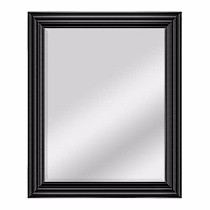 MCS 47695 Ridged Wall Mirror, 28 by 34-Inch, Brushed Black