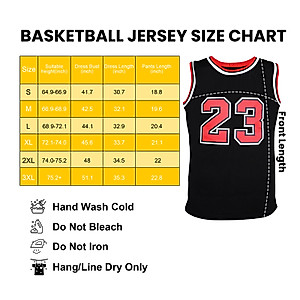 Basketball Sports Fan Jersey for Men : 90s Outfit Shirt Clothes for Men,Sports Jersey 23#. (US, Alpha, Medium, Regular, Regular, Black)