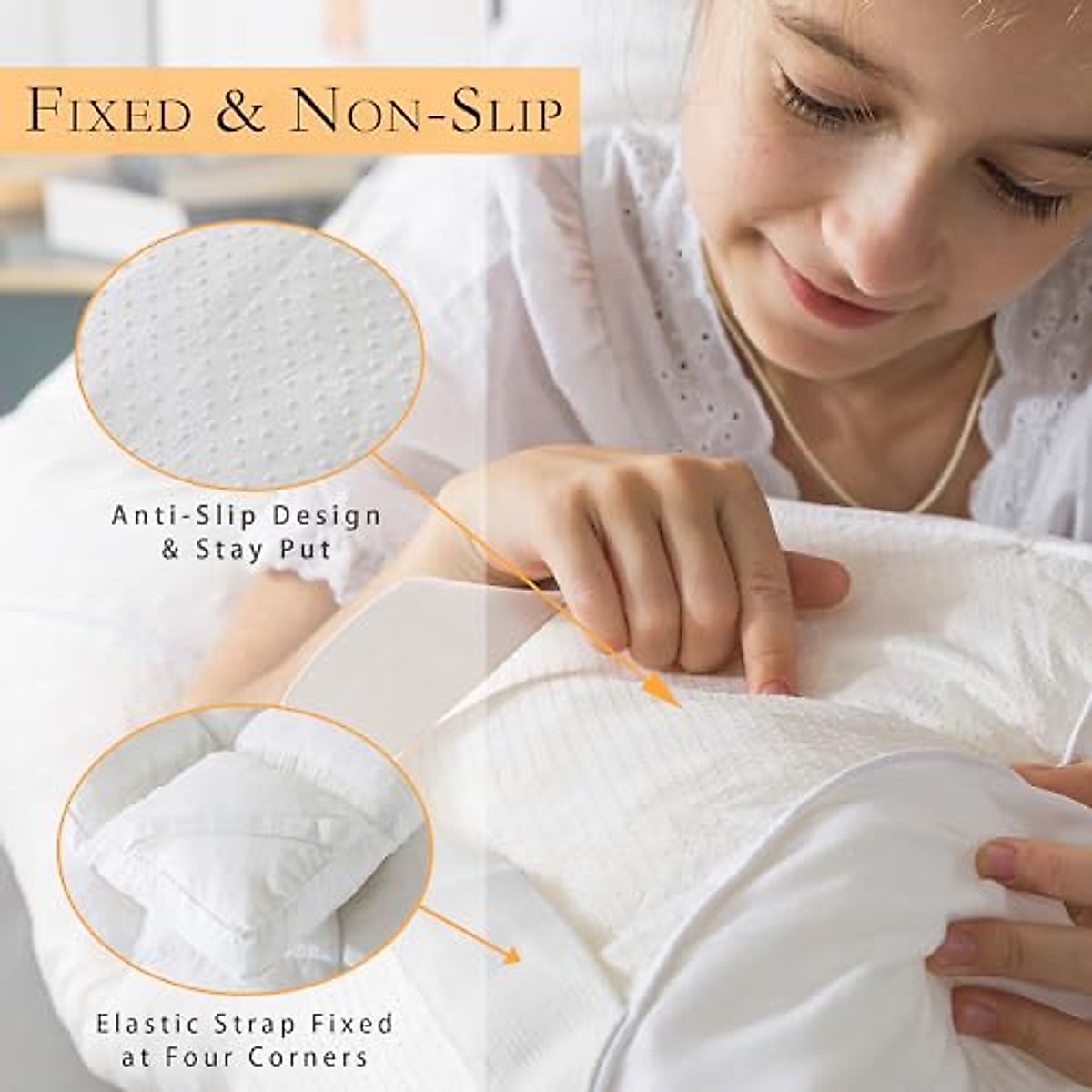 WhatsBedding 3 Inch Memory Foam Mattress Topper Twin Size, Premium Fluffy & Soft Shredded Memory Foam Filled Pillow Top, 4 Anchor Elastic Bands, Anti-Slip Bottom, 39x75in
