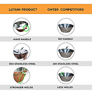 LUTANI 10 inch BBQ Whirlpool for Weber Kettle Grills 22 26.75 WSM - Stainless Steel Barbecue Kettle Grill Accessories - Medium Barbecue Charcoal Kettle Accessory (10" handle)