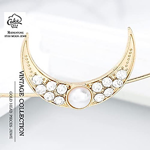 Fdesigner Gold Wedding Hair Accessories Pendant Head Chain Moon Star Hair Jewelry FashionCrystal Hair Pieces for Women