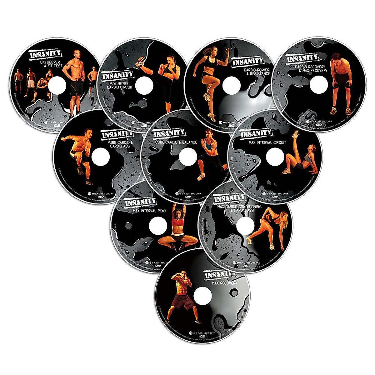 INSANITY Base Kit - DVD Workout, 60 Day Total Body Conditioning Program, Home Gym Bodyweight Exercise Program, No Workout Equipment Needed, Nutrition Guide Included, 10 DVDs