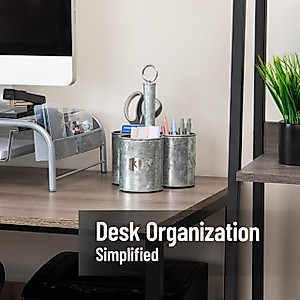 Mind Reader , Cutlery, Silverware Organizer, Utensil Caddy, Multi-Purpose Holder, Silver, One Size, Black Mesh