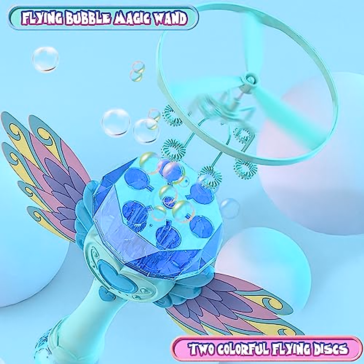 Bubble Wand for Kids Girls - Princess Bubble Wands Toddler Bubble Machine Wands Blower Age 3 4 5 6 7 8 Years Old Girl Gifts for Birthday Children's Day Party Summer Outdoor Toys Pink