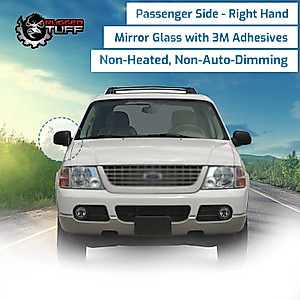 exactafit 8653R Passenger Side Mirror Glass Replacement Repair Compatible With 1995-2005 Ford Explorer, 2001-2005 Explorer Sport Trac, 1995-2005 Ranger, 1997-2005 Mercury Mountaineer