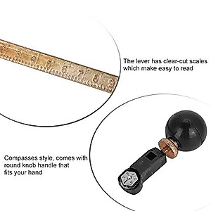 Heavy-Duty Glass Cutter, 6 Wheel Compasses Circular Cutting Cutter with Suction Cup Circle(80cm)