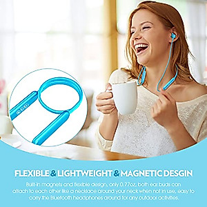 KLOKOL Bluetooth Headphones Neckband 20Hrs Playtime V5.0 Wireless Headset Sport Noise Cancelling Earbuds w/Mic for Gym Running Compatible with iPhone Samsung Android