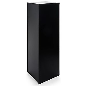 Displays2go, Laminated Gallery Display Cube, Particle Board, Melamine Construction – Black (WDCUBEBLK4)