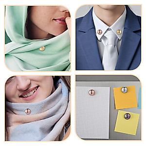 4pcs Hijab Magnetic Pins, Multi-Use Strong Hijab Magnets Pinless Brooch Round Style No-Snag Scarf Clasp for Women Clothes Shirts Scarves (Plating)